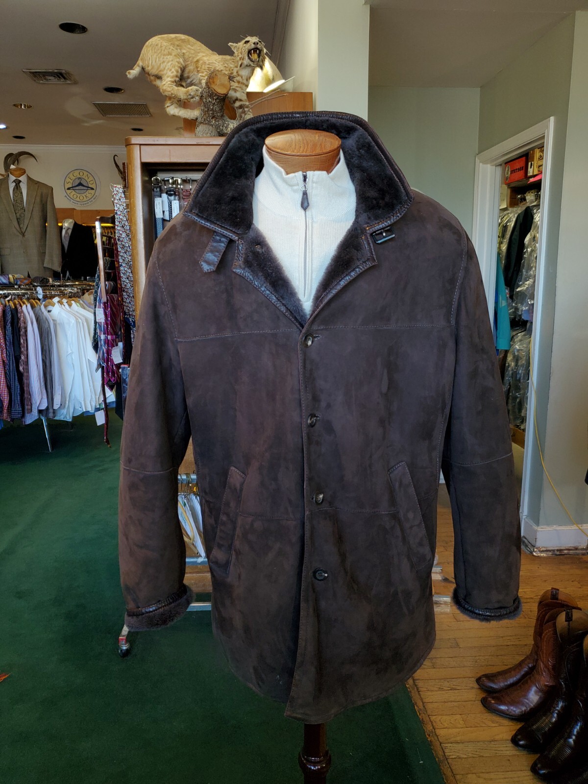 GIMO'S Suede Shearling lined Coat - Gem