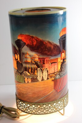 Vintage Motion Lamp 1957 L. A. GOODMAN Mfg. Co. Steaming Locomotive ...