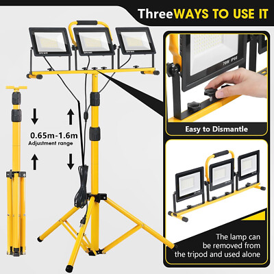 21000Lumen LED Outdoor Work Light W/Stand Spotlight Flood Lights IP66 ...