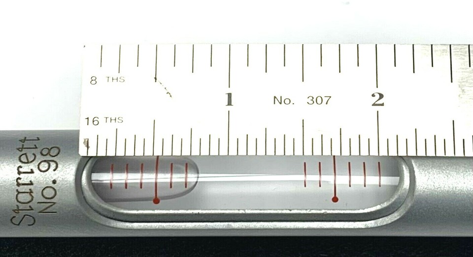 STARRETT #98-8 8" MACHINISTS LEVEL W/ CAST IRON BASE- EDP #50442 - NEW ...