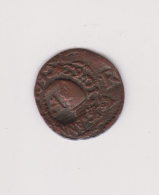 RARE.SPAIN COPPER COIN Ardite, 1709 (Barcelona) Charles III.GOOD GRADE ...