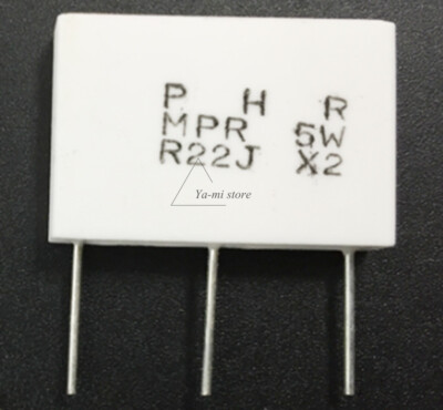 100PCS MPR 5W 0.18R 0.22R 0.33R 0.47R three-pin cement resistance ...