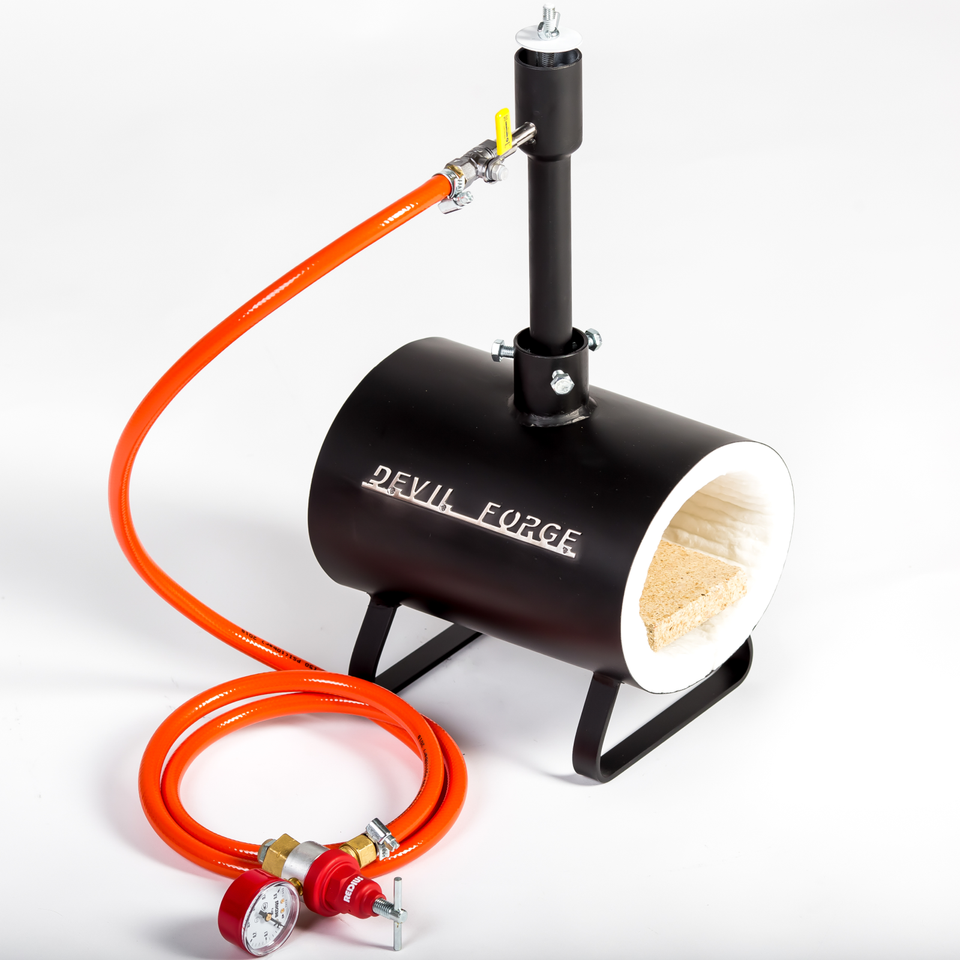 DFSW GAS PROPANE FORGE Furnace Burner Knife Making Blacksmith Farrier ...