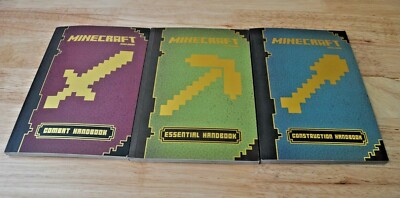 Lot Of 3 Minecraft Handbooks-Combat-Essential-Construction Handbooks ...