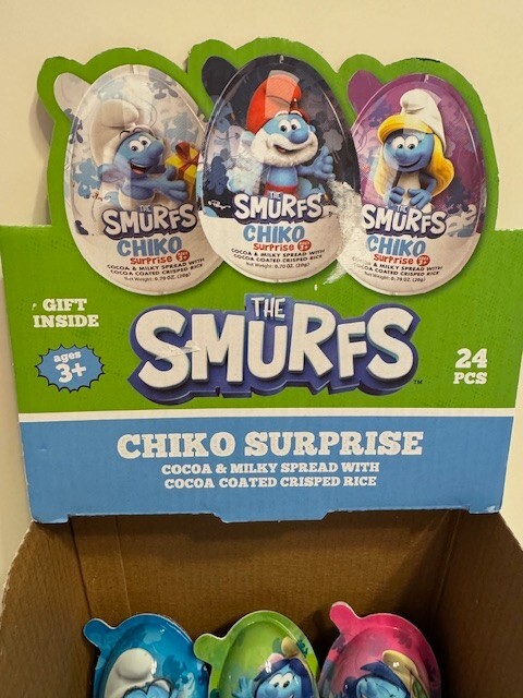 Lot Of 5 The Smurfs Chiko Surprise Toy Chocolate Egg HTF~Viral Tik Tok Halloween | eBay