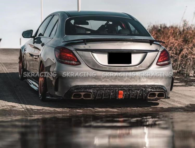 Rear Bumper Side Splitter Forged Carbon Fiber For Mercedes Benz W205 | eBay