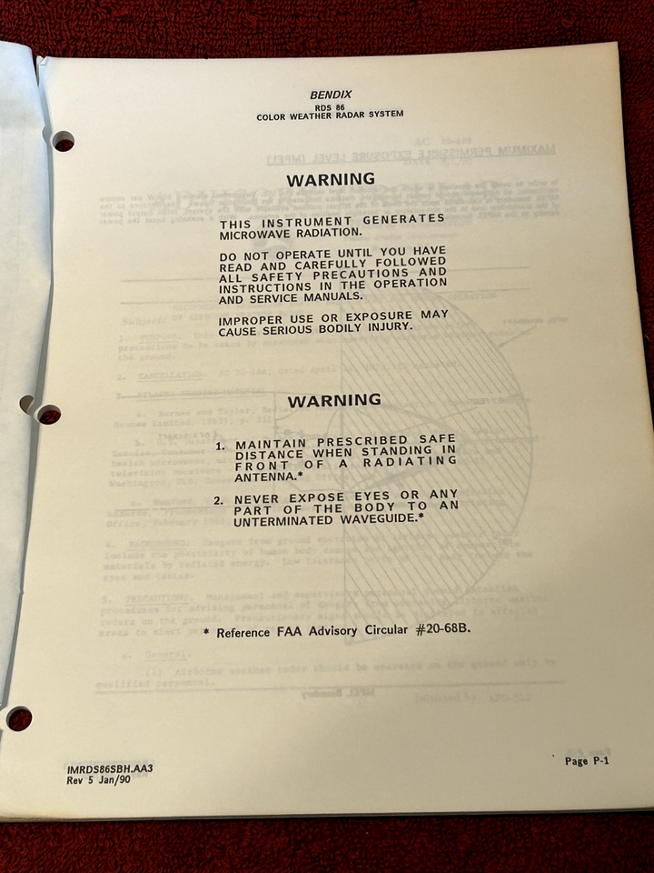 BENDIX/KING RDS 86 COLOR RADAR WEATHER INSTALLATION MANUAL P/N 006 ...
