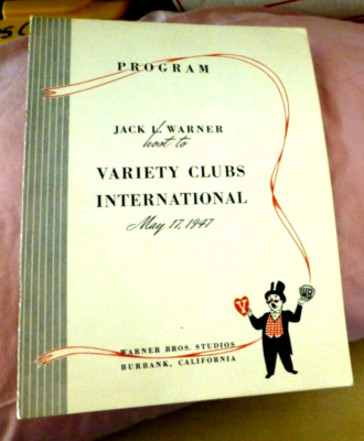 VINTAGE WARNER BROS STUDIOS PROGRAM MENU AWARD BURBANK CAL 1947 | eBay
