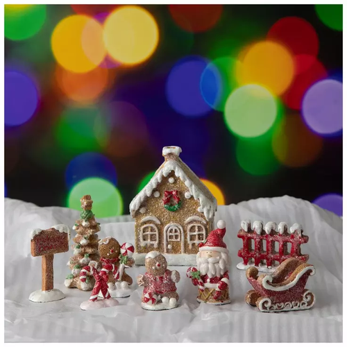 HL Christmas Decor - Mini Gingerbread Village 9pc Set | eBay