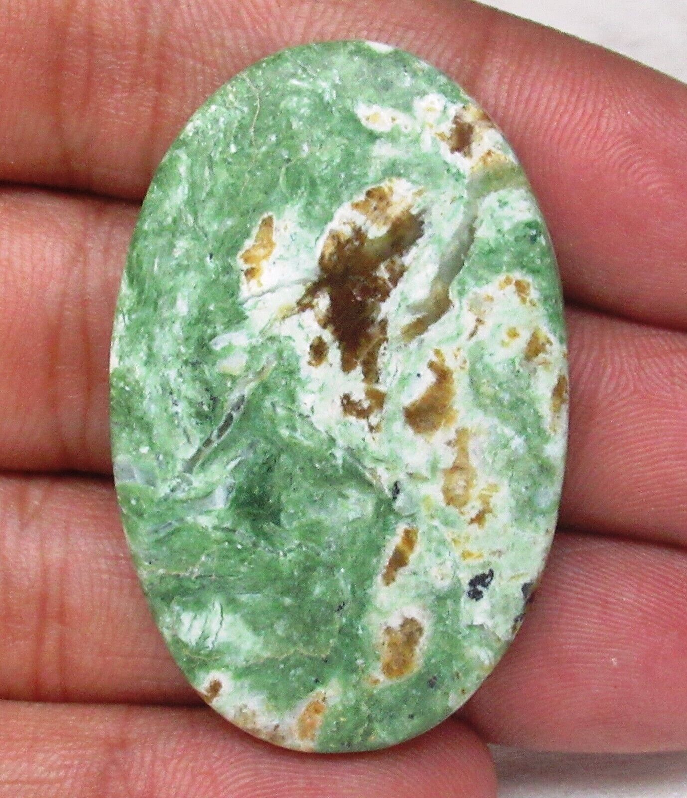 Natural Variscite Cabochon Oval Shape Loose Semi Precious Gemstone J ...