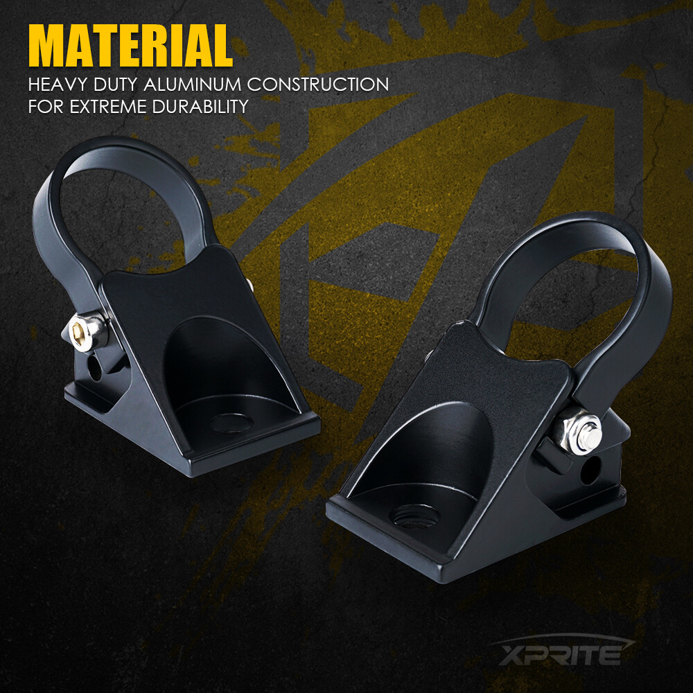 Xprite fits UTV RZR ATV Mounting Bracket 1.5" Roll Bar Pillar LED Work ...