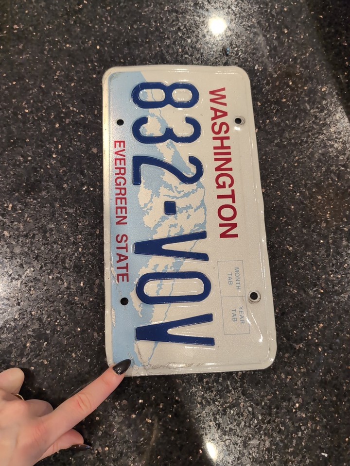 WASHINGTON LICENSE PLATE EVERGREEN 🌲 STATE RANDOM LETTERS/NUMBERS FAIR ...