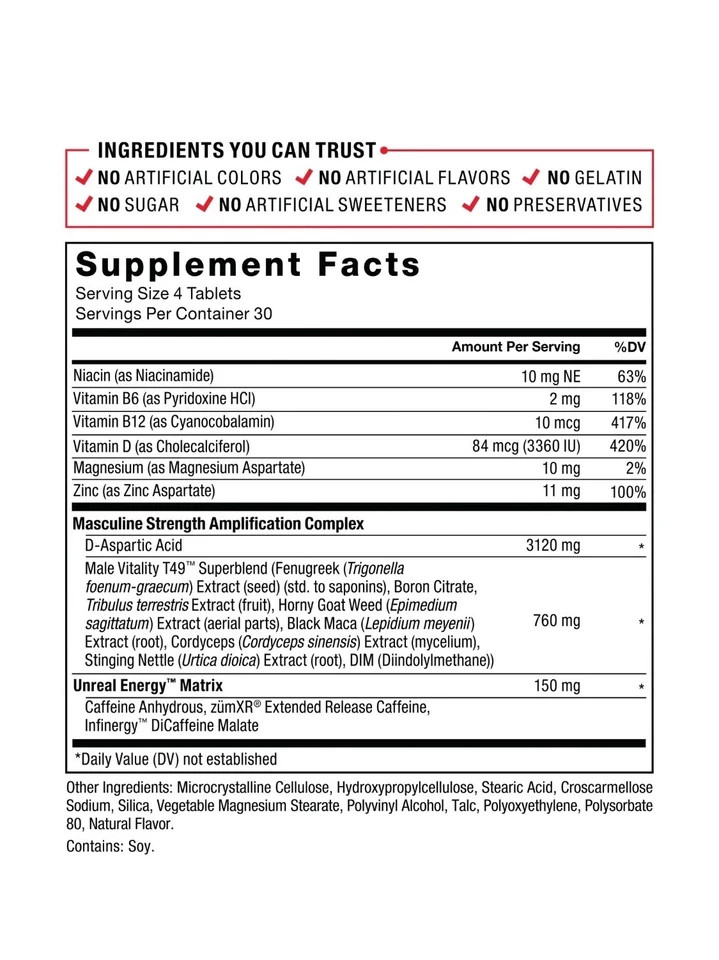 Force Factor Test X180 Boost, Testosterone Booster for Men, Testosteron ...