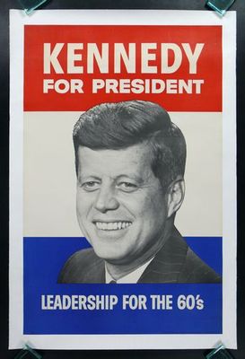 1960 JFK Kennedy US Presidential Election Poster A3 Print | eBay