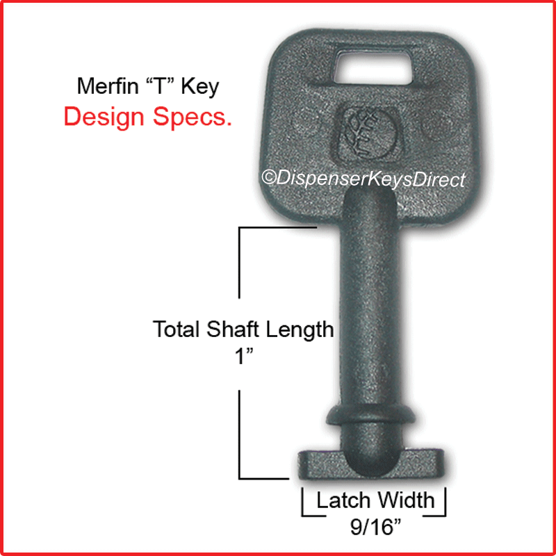 Merfin Dispenser Key for Paper Towel & Toilet Tissue Dispensers - (4/pk ...