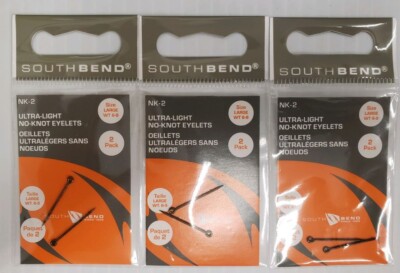 6-No Knot Eyelets - Connects Leader to Fly Line LARGE Size WT 6-9, 3 ...