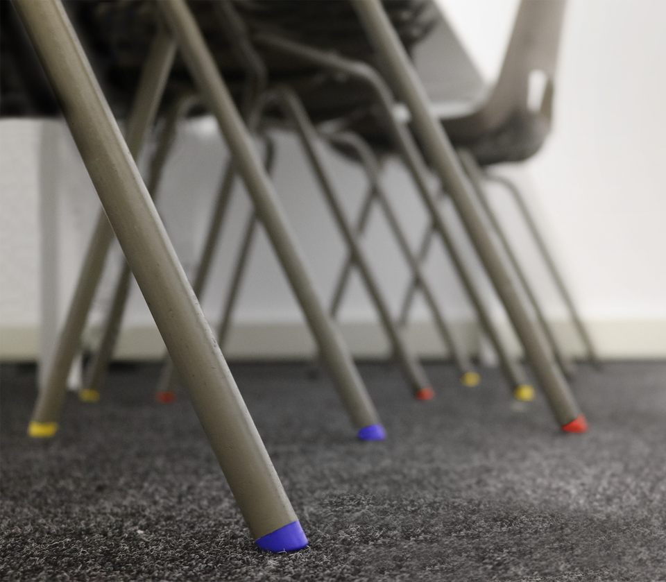 Red Plastic Angled Inserts 19mm, School Chair Feet, Insert, Floor ...