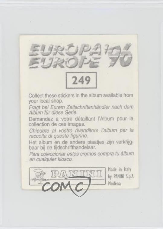 1996 Panini Europa Europe '96 Stickers Alessandro Del Piero #249 02u4 ...