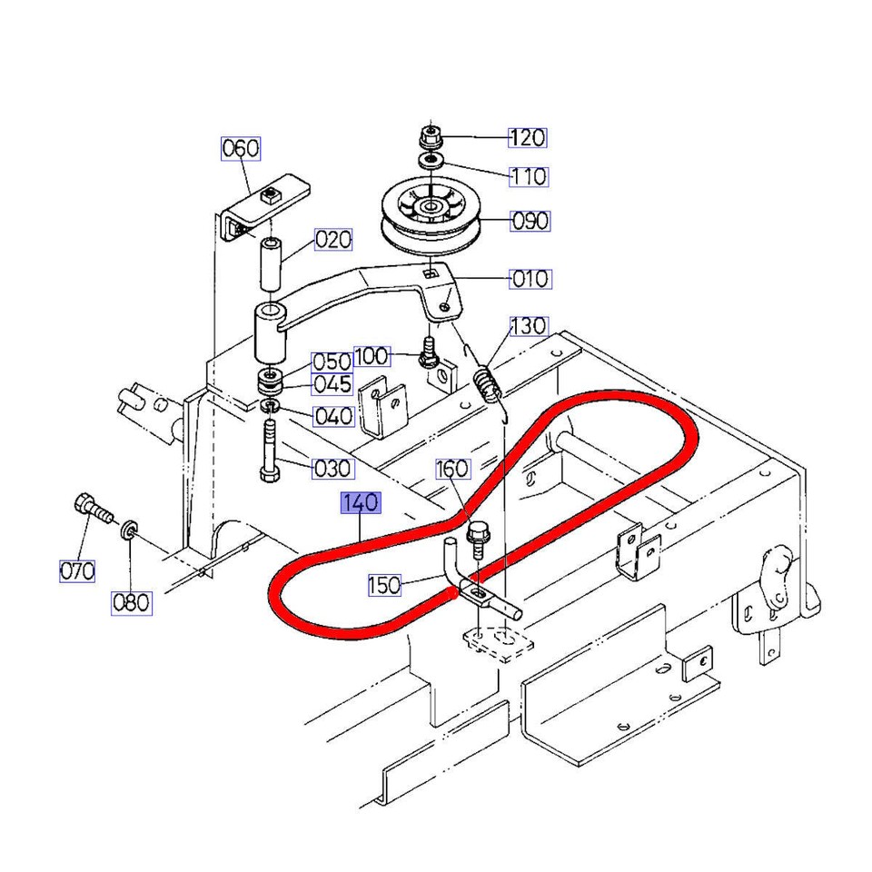 HST (Hydrostatic) Belt Fits Kubota TG1860 with RCK48TG Deck Pn K1211 ...