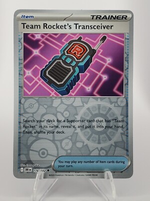 Team Rocket's TRANSCEIVER Reverse Holo Trainer Item Destined Rivals ...