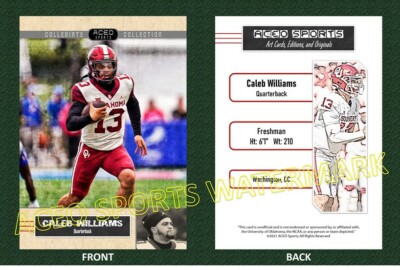 2021 Caleb Williams Art Cards Editions & Originals Football Card ...