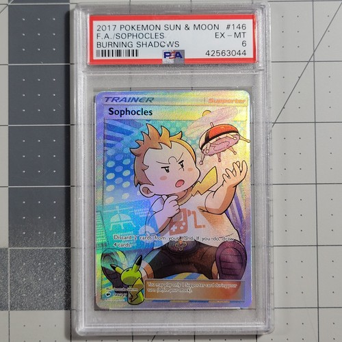 Sophocles Twisted Miscut Full Art Trainer Pokemon Card Burning Shadows ...