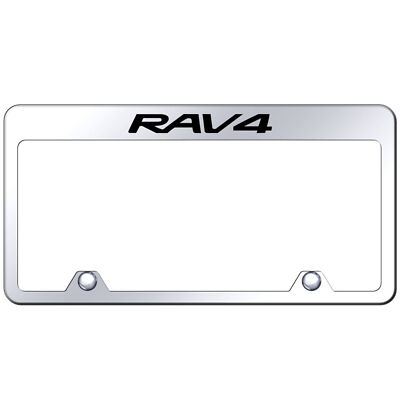 Toyota RAV4 Laser Etched Logo on Top Truck License Plate Frame (Chrome ...