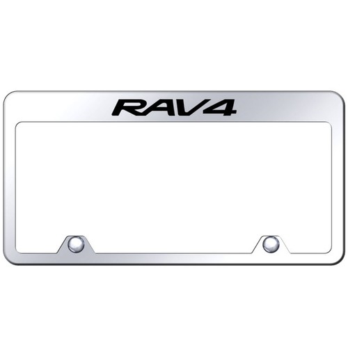 Toyota RAV4 Laser Etched Logo on Top Truck License Plate Frame (Chrome ...