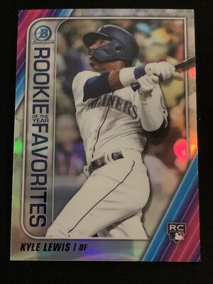 2020 Bowman Chrome #ROYF-KL Kyle Lewis Rookie of the year Favorites ...