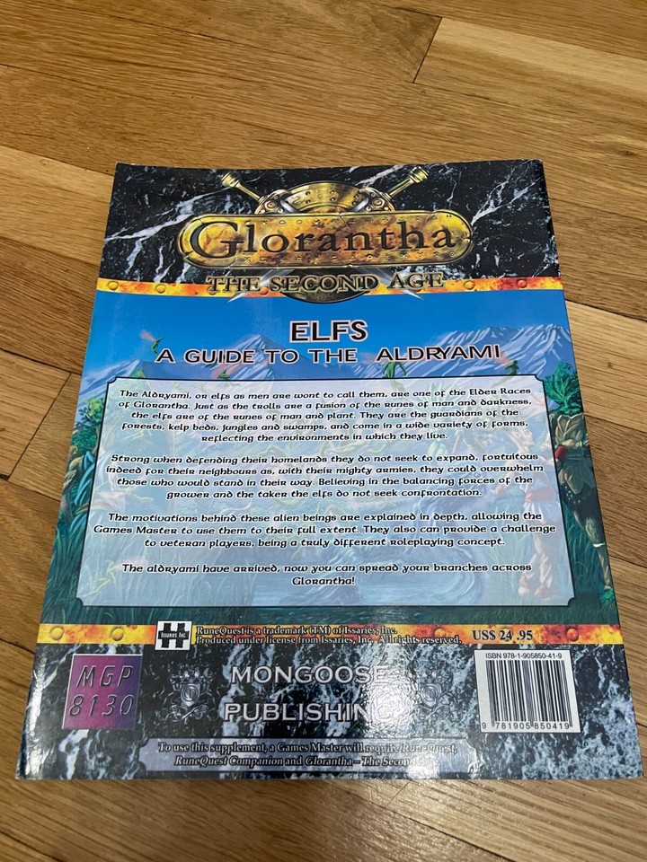 Runequest Elfs A Guide to the Aldryami SC Glorantha The Second Age | eBay
