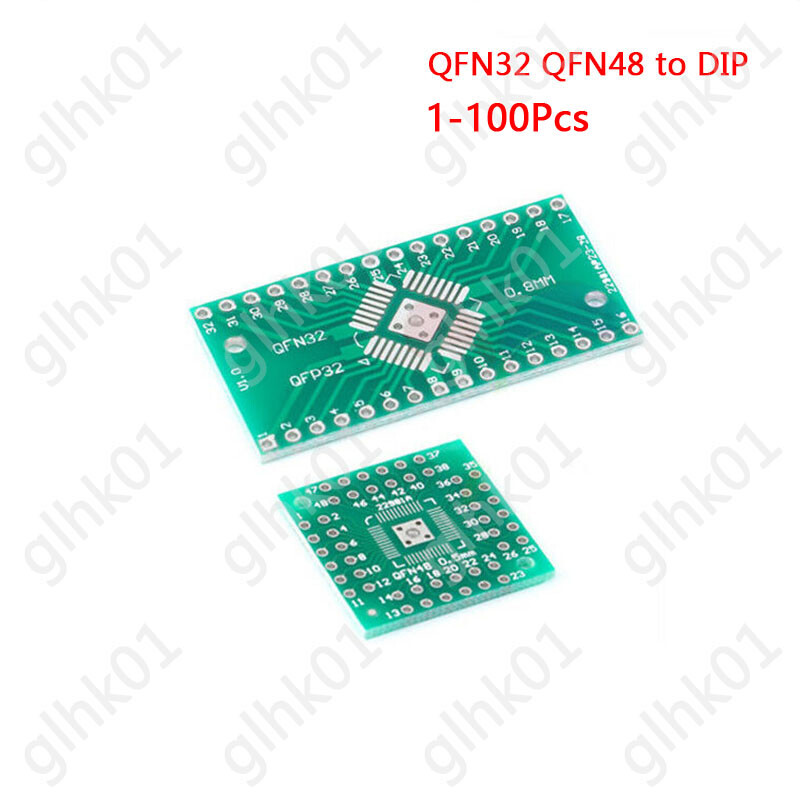 QFN32 44 48 to DIP Adapter PCB Board Converter QFN QFP PQFP LQFP HTQFP ...
