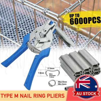 Hog Ring Plier Fencing Gun Fastener Stapler M Nailer Wire Ringer 6000 ...