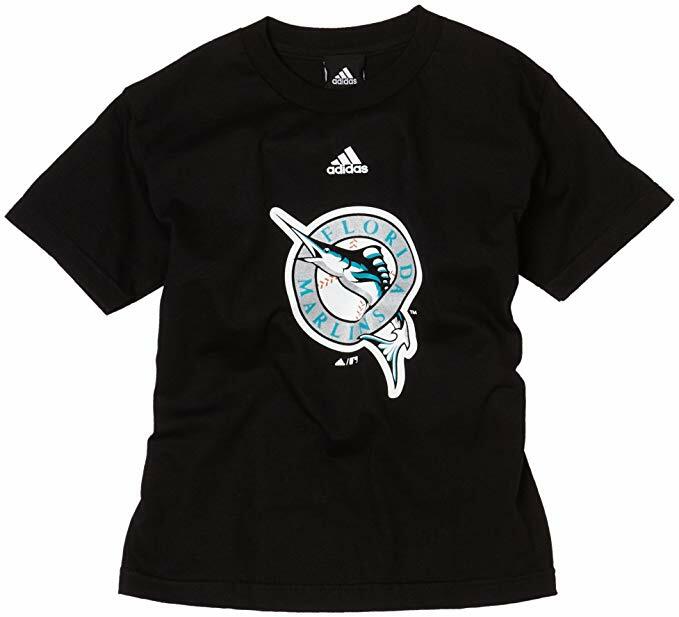 Florida Marlins Throwback Vintage Team Logo Youth T-Shirt Cotton Black ...