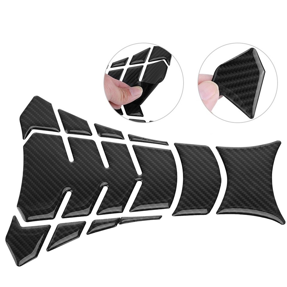 Carbon Fiber Motorcycle Fuel Oil Gas Tank Pad Protector Sticker Decals ...