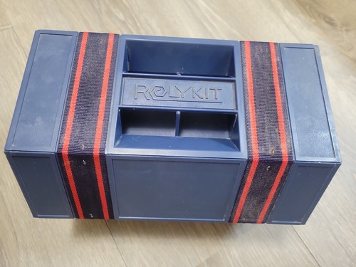 RolyKit 10.75x42" large blue plastic craft sewing storage case ...