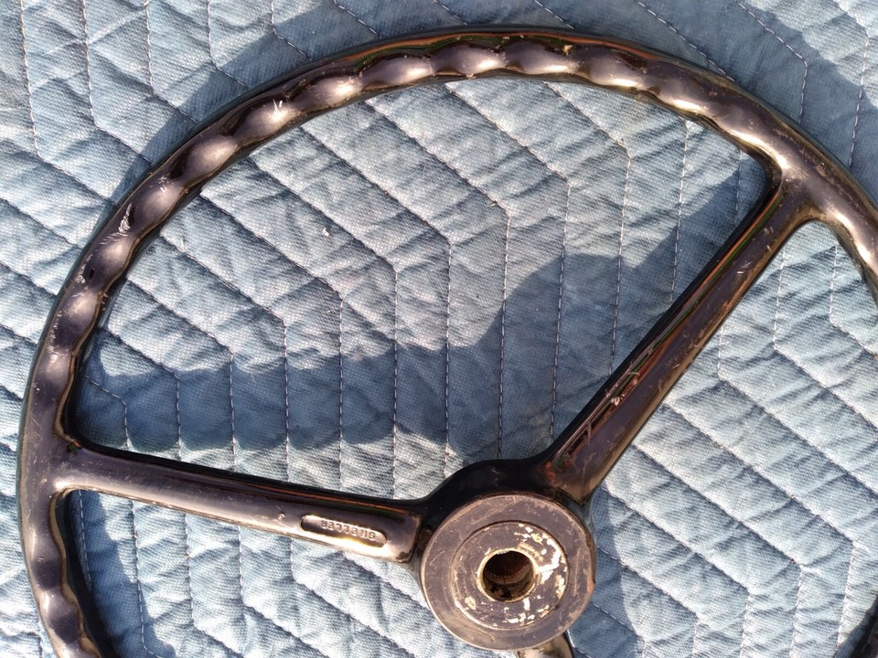 Vintage Sheller Steering Wheel 15" 3-Spoke Black Willys | eBay