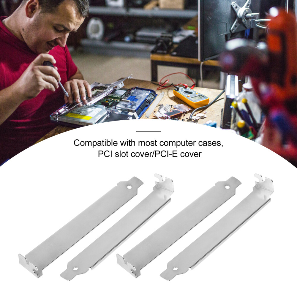 12pcs Silver Iron Solid PCI Slot for PC Case Back Plate | eBay