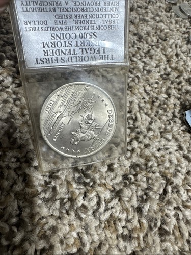1991 Desert Storm 5 Dollar Coin, Apache Hutt River Province, New ...