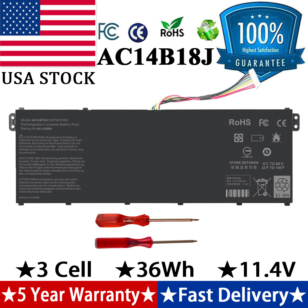 AC14B18J Battery for Acer Aspire E11 E3-112 B115 Series AC14B13J ...