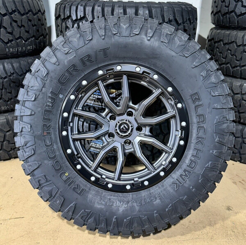 4) 18x9 Fuel Rebel D680 Gray Wheels 35" RT AT Tires 5x150 Toyota Tundra ...