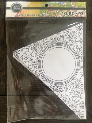 NEW Craft Smith Black And White Coloring Book Banner 10 PC PZ 6 in x 7 ...