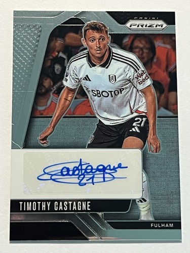 2024-25 Panini Prizm Premier League Timothy Castagne Autograph Fulham ...