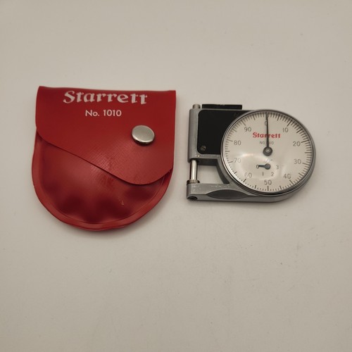 Starrett Pocket Thickness Gauge Dial 1010 Indicator Vtg Case Red ...