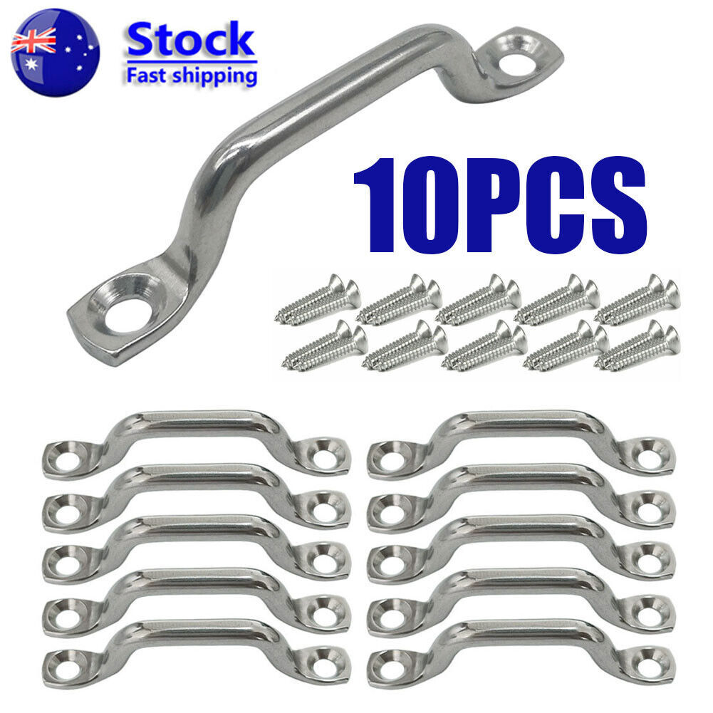 10x Stainless Steel Heavy Duty Lashing Ring Tie Down Strap Point Anchor ...