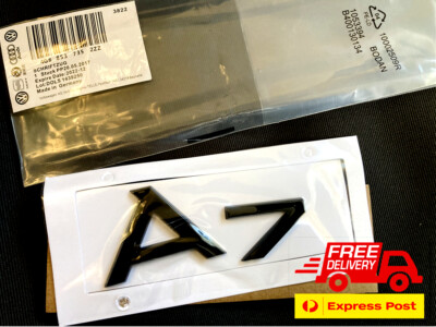 Genuine Style Gloss Black A7 Rear Boot Trunk Emblem Badge Sticker for ...