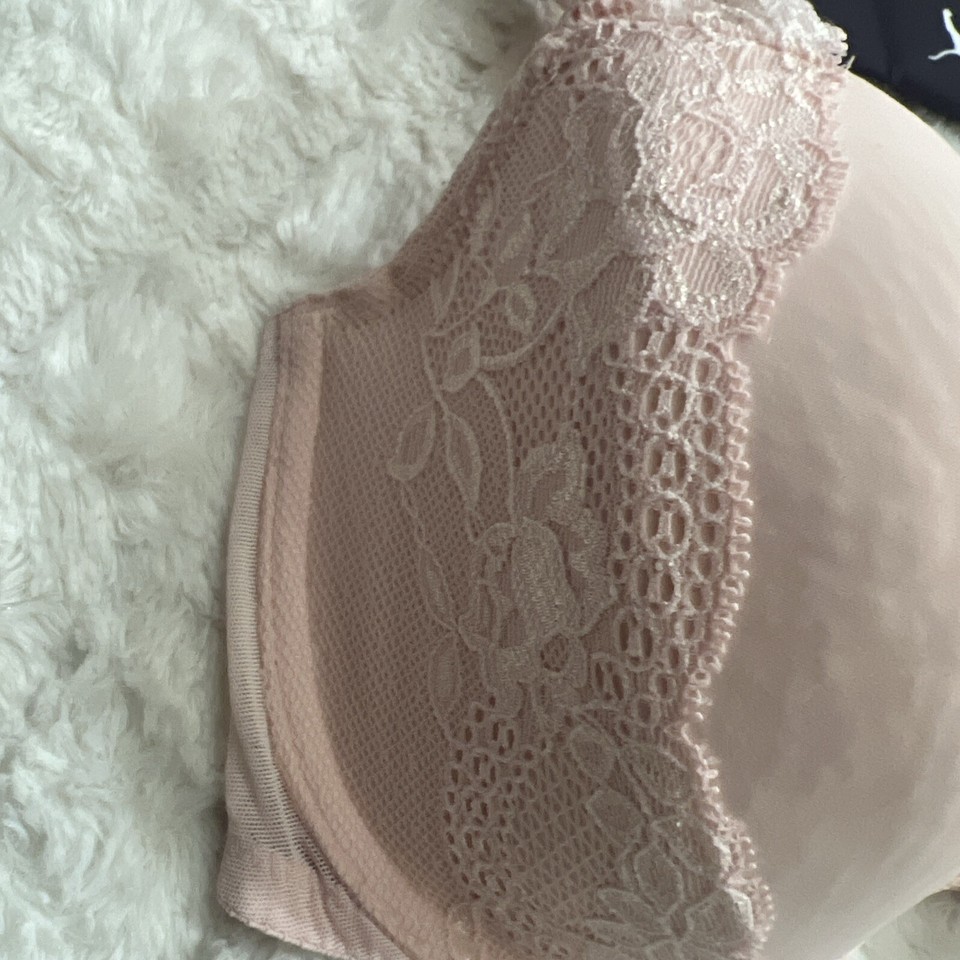 Victoria’s Secret Bra 34DD Angels Lined Demi 34DD Lace pink Great ...