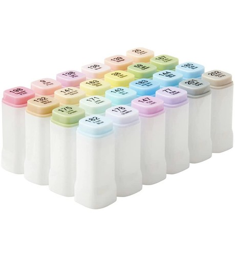 Kingart® Pro Double-Ended Art Markers Pastel Palette 24 Unique Color ...