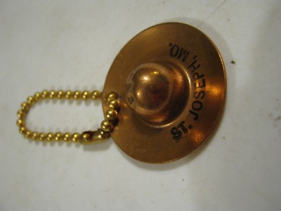 Original Vintage St Joseph MO Sombrero Graphic Western Copper Key Chain ...