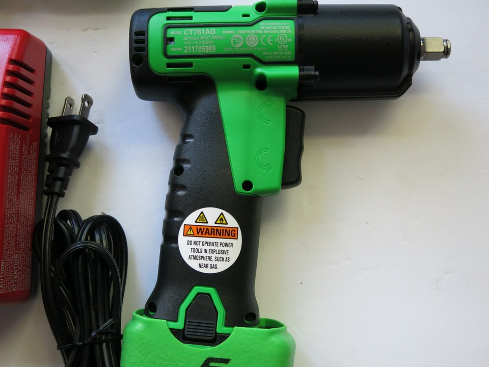 Snap-On CT761 CT761AG Impact Wrench 3/8" 14.4v Cordless Battery ...