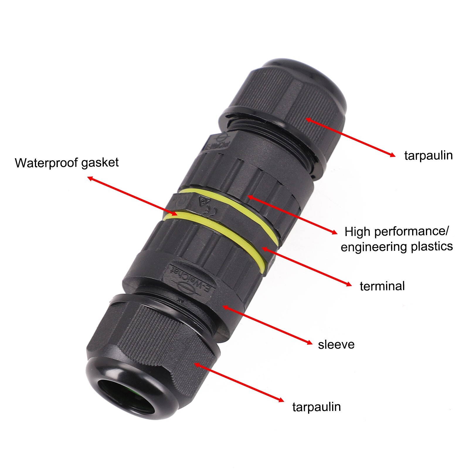 IP68 Waterproof Electrical Connector for Outdoor Cable Wire ...